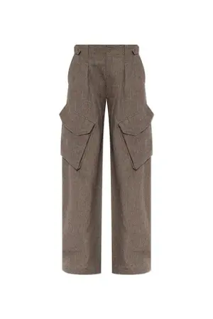 R13 Plaid Cargo Trousers - Brown