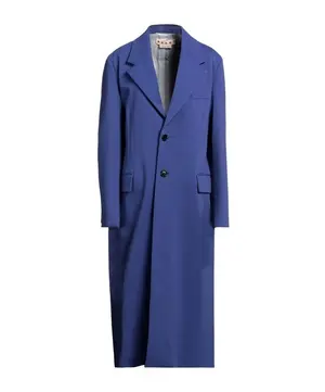 Marni Notched-lapel Single-breasted Long Coat - Blue
