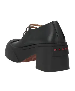 Marni Simple Leather Mary Jane Shoes