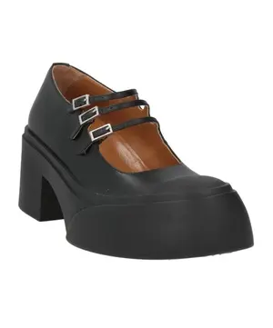 Marni Simple Leather Mary Jane Shoes