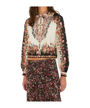 Farm Rio Floral Print Button-up Top - No