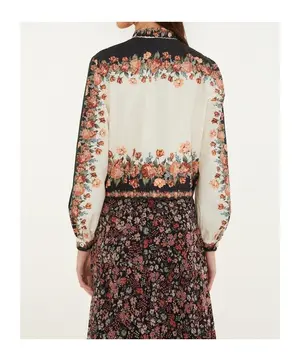 Farm Rio Floral Print Button-up Top