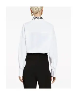 Dolce & Gabbana Dolce Gabbana Lace Patch Oversized Shirt