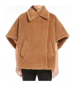 Max Mara Teddy Fabric Cape