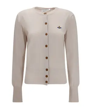 VIVIENNE WESTWOOD Bea Wool Button-up Cardigan - Nude