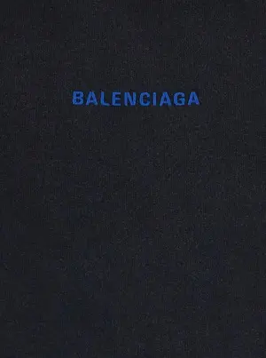 Balenciaga Long-sleeved Hooded Sweatshirt - Black