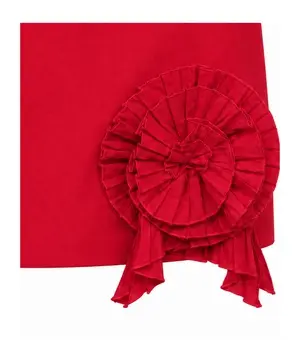 Blumarine Rose-detail Taffeta Mini Skirt