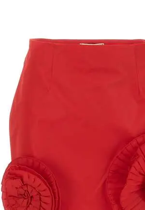 Blumarine Ruffled Rosette Mini Skirt