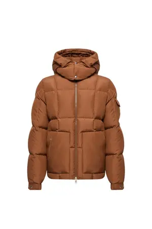 Moncler Dravenis Hooded Mid-length Down Jacket - Light Brown