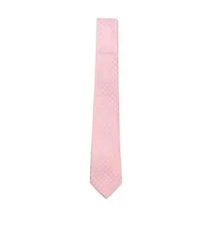 Gucci Interlocking G Silk Jacquard Tie - Light Pink