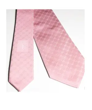 Gucci Interlocking G Silk Jacquard Tie - Light Pink