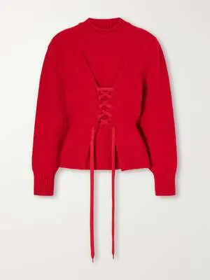 Simone Rocha Merino Wool-blend Sweater - Red
