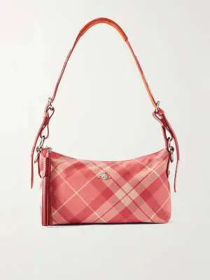 VIVIENNE WESTWOOD Emma Checked Wool Shoulder Bag - Pink