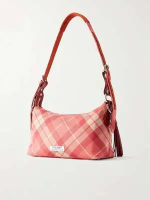VIVIENNE WESTWOOD Emma Checked Wool Shoulder Bag