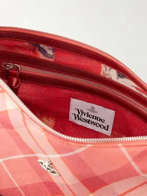 VIVIENNE WESTWOOD Emma Checked Wool Shoulder Bag - Pink