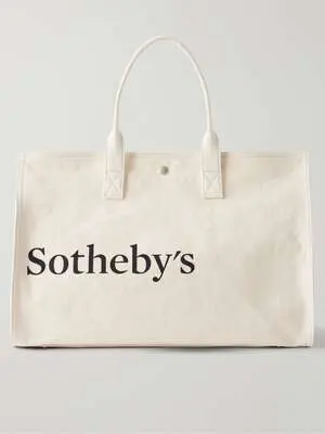 FRAME Sotheby's Printed Canvas Tote - Cream