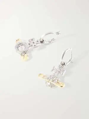 VIVIENNE WESTWOOD Hectorina Gold And -tone Crystal Earrings
