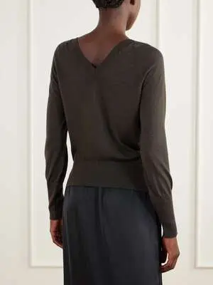 Simone Rocha Embellished Merino Wool And Silk-blend Sweater