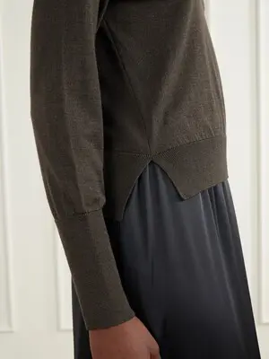 Simone Rocha Embellished Merino Wool And Silk-blend Sweater