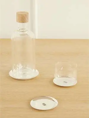 Brunello Cucinelli Set Of -plated Stainless Steel Bottle Coaster And Coasters