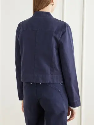 Still Here Car Cotton-canvas Jacket - Blue