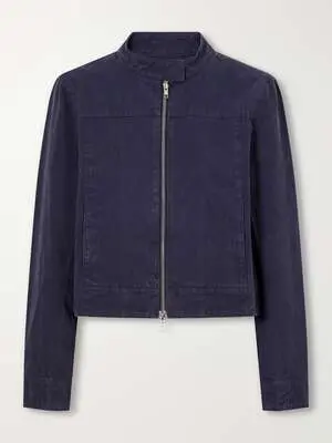 Still Here Car Cotton-canvas Jacket - Navy