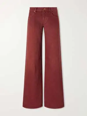 SLVRLAKE Lexi Low-rise Wide-leg Jeans - Red