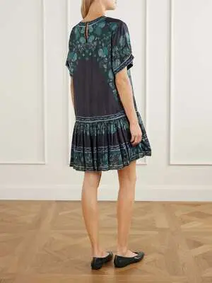 Sea Tulla Printed Crepe Mini Dress