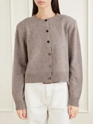 Sea Kirra Lace-trimmed Wool Cardigan - Brown
