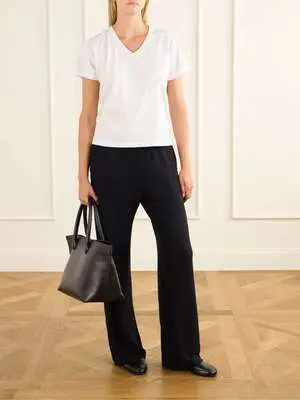 LESET Lauren Jersey Straight-leg Pants