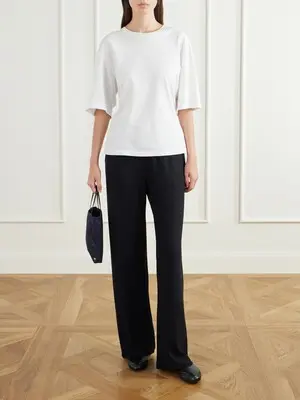 LESET Lauren Jersey Straight-leg Pants