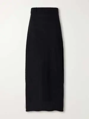 LAUREN MANOOGIAN Bottle Alpaca-blend Midi Skirt - Black