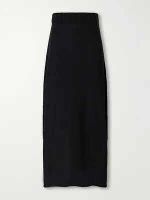 LAUREN MANOOGIAN Bottle Alpaca-blend Midi Skirt - Black