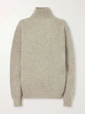 LEMAIRE Ribbed Alpaca And Yak-blend Sweater - Beige