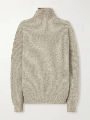 LEMAIRE Ribbed Alpaca And Yak-blend Sweater - Neutrals