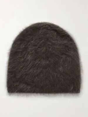 LISA YANG Brushed-cashmere Beanie - Green