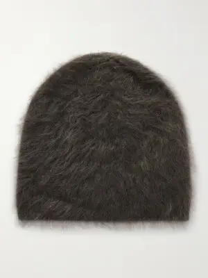 LISA YANG Brushed-cashmere Beanie - Green