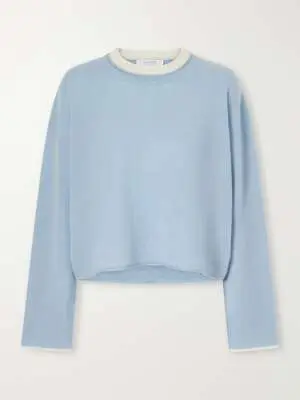 LA LIGNE Dominick Cashmere And Silk-blend Sweater - Blue
