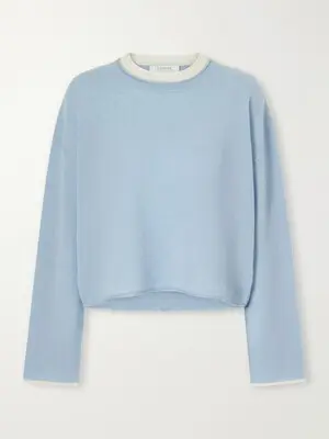 LA LIGNE Dominick Cashmere And Silk-blend Sweater - Blue