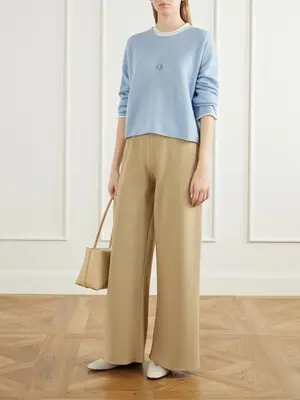 LA LIGNE Dominick Cashmere And Silk-blend Sweater - Blue