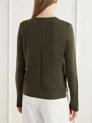 LA LIGNE Solid Lean Lines Cashmere Sweater
