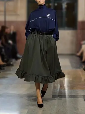 MAISON MARGIELA Embroidered Jersey Mini Dress - Blue