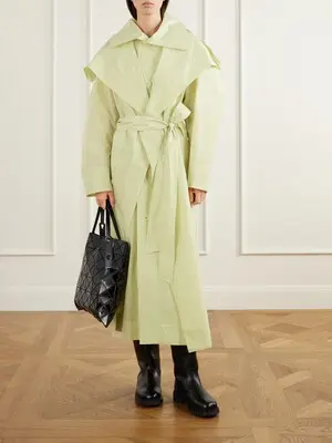 Issey Miyake Correlation Belted Shell Trench Coat