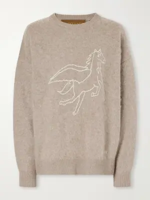 MOTHER The Biggie Cashmere And Wool-blend Sweater