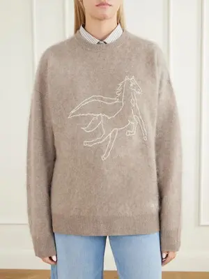 MOTHER The Biggie Cashmere And Wool-blend Sweater