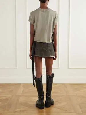 Rick Owens Cropped Cotton-jersey T-shirt
