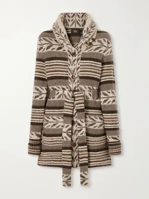 Ralph Lauren Rory Belted Alpaca-blend Cardigan - Brown