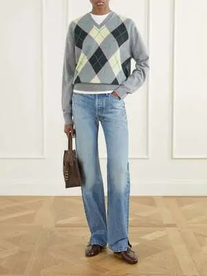 RÙADH The Academy Checked Cashmere Sweater