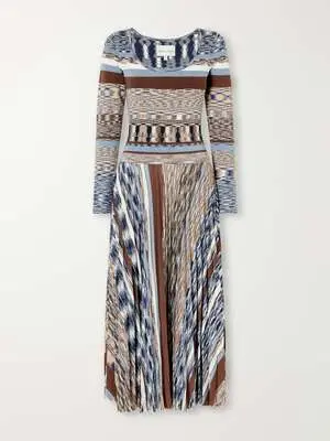 Cara Cara Marlow Knitted Striped Jersey Midi Dress - Multi