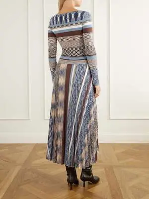 Cara Cara Marlow Knitted Striped Jersey Midi Dress - Multi